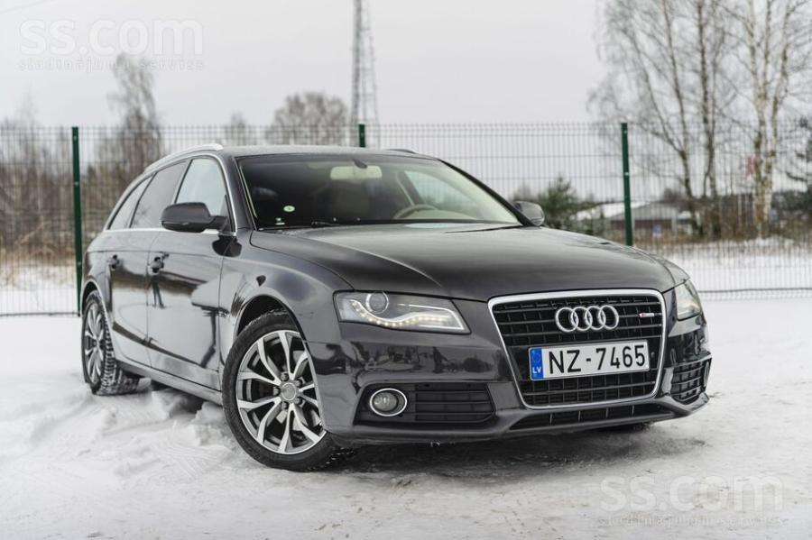 Black Audi A4 2009 in Riga, with an engine capacity of 2.00 L and mileage of 361 thousand km for 5890 €, photo 3 on AUTOMOTO.COM.LV