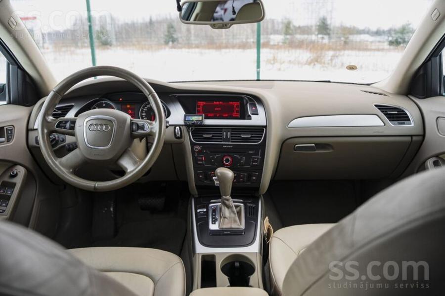 Black Audi A4 2009 in Riga, with an engine capacity of 2.00 L and mileage of 361 thousand km for 5890 €, photo 9 on AUTOMOTO.COM.LV