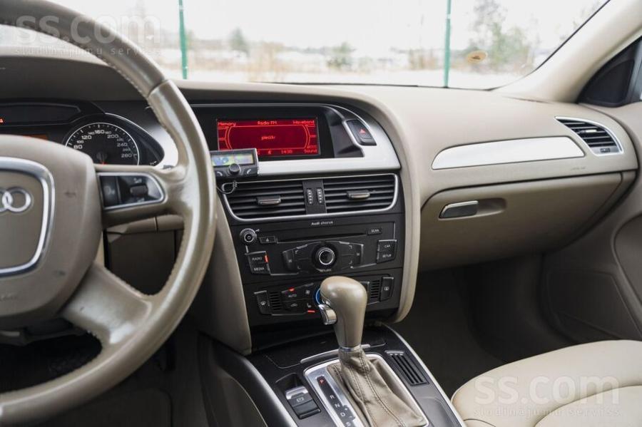 Black Audi A4 2009 in Riga, with an engine capacity of 2.00 L and mileage of 361 thousand km for 5890 €, photo 15 on AUTOMOTO.COM.LV