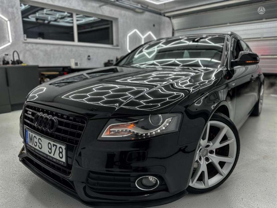 Black Audi A4 2009 in Kaunas, with an engine capacity of 1.97 L and mileage of 341 thousand km for 6650 €, photo 2 on AUTOMOTO.COM.LV