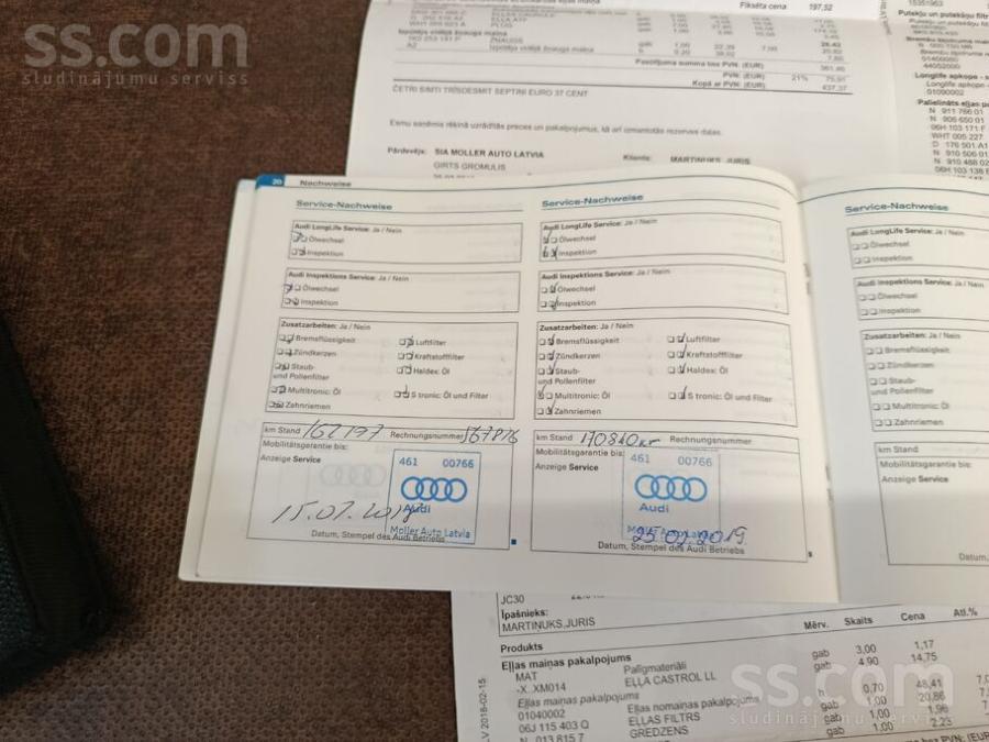 Черный Ауди А4 2009 в Рига, объемом двигателя 2.00 л и пробегом 239 тыс. км за 5200 €, фото 33 на AUTOMOTO.COM.LV