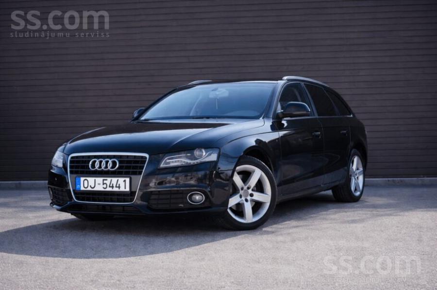 Black Audi A4 2009 in Riga, with an engine capacity of 2.70 L and mileage of 343 thousand km for 6890 €, photo 1 on AUTOMOTO.COM.LV