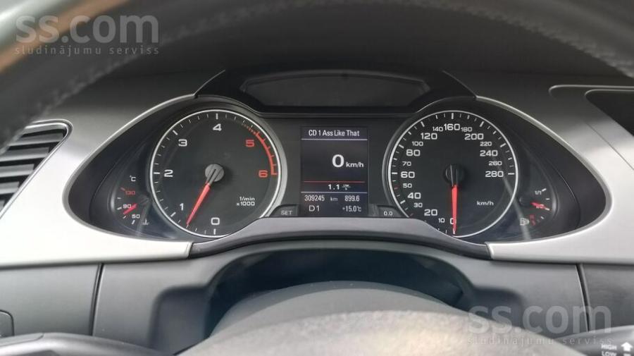 Черный Ауди А4 2009 в Валмиера, объемом двигателя 3.00 л и пробегом 310 тыс. км за 6890 €, фото 14 на AUTOMOTO.COM.LV