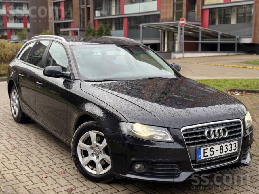 Black Audi A4 2009 in Riga, with an engine capacity of 2.00 L and mileage of 285 thousand km for 3990 €, photo 1 on AUTOMOTO.COM.LV