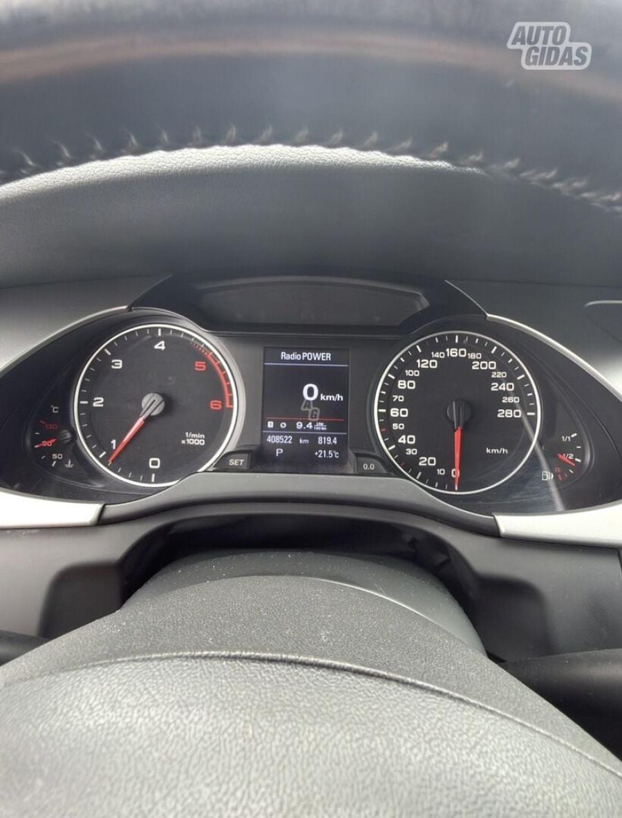Black Audi A4 2009 in Kaunas, with an engine capacity of 2.00 L and mileage of 409 thousand km for 4499 €, photo 15 on AUTOMOTO.COM.LV