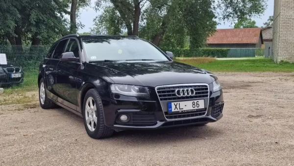 Black Audi A4 2009 in Grobiņa, with an engine capacity of 2.00 L and mileage of 254 thousand km for 5300 €, photo 8 on AUTOMOTO.COM.LV