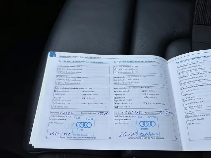 Black Audi A4 2009 in Riga, with an engine capacity of 2.00 L and mileage of 239 thousand km for 3990 €, photo 31 on AUTOMOTO.COM.LV