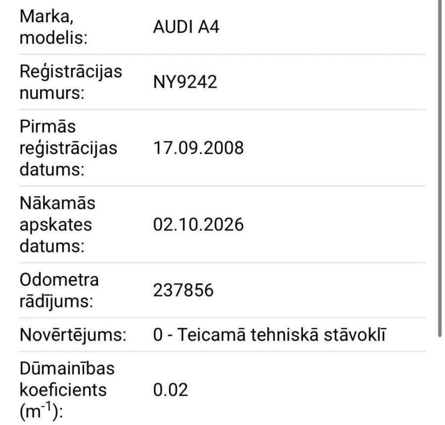 Black Audi A4 2009 in Riga, with an engine capacity of 2.00 L and mileage of 239 thousand km for 3990 €, photo 32 on AUTOMOTO.COM.LV