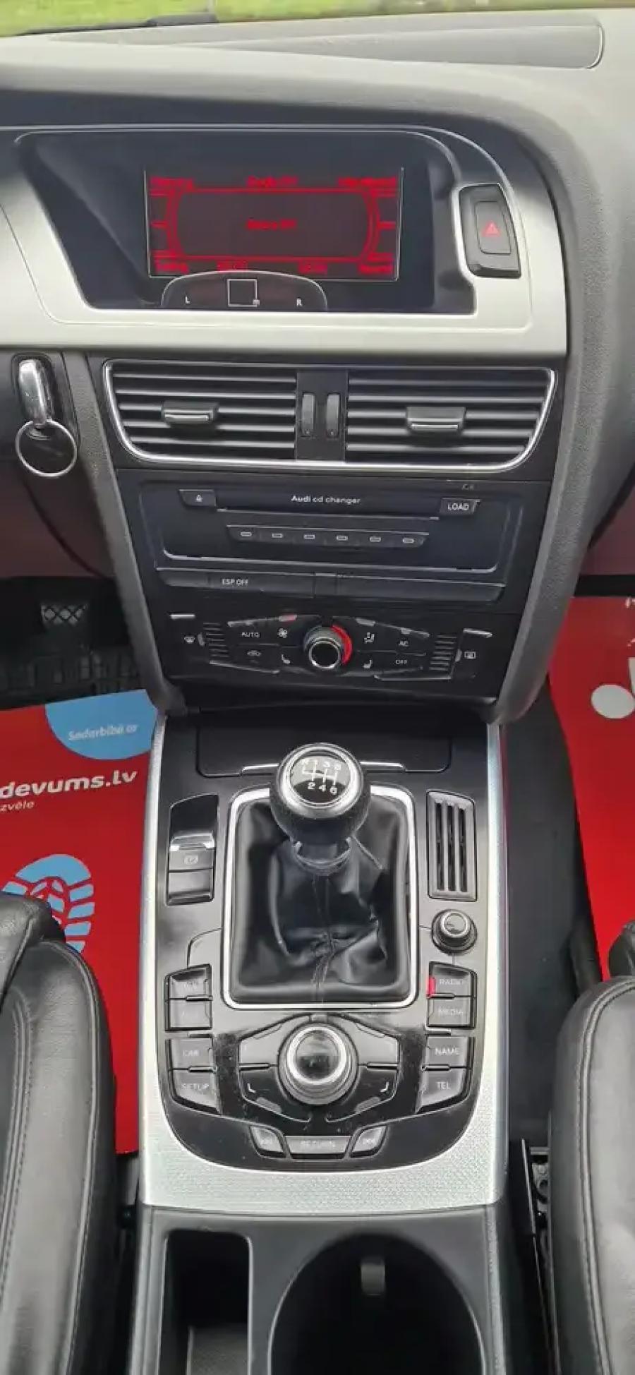 Black Audi A4 2009 in Daugavpils, with an engine capacity of 2.00 L and mileage of 293 thousand km for 5895 €, photo 14 on AUTOMOTO.COM.LV