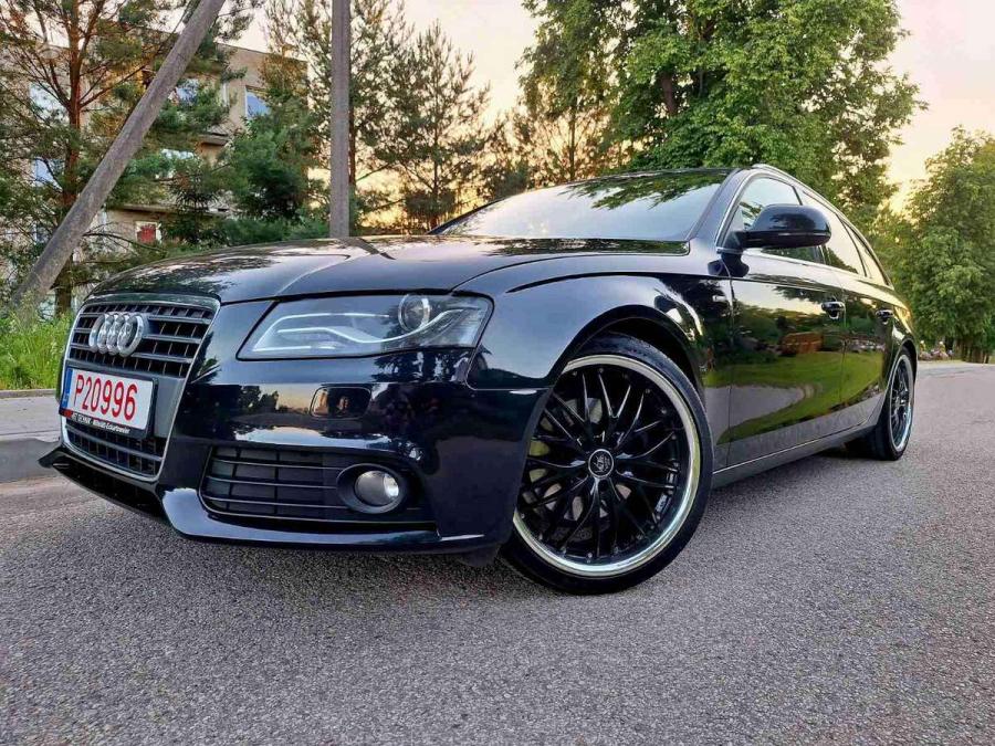 Black Audi A4 2009 in Prienai, with an engine capacity of 1.97 L and mileage of 259 thousand km for 5750 €, photo 1 on AUTOMOTO.COM.LV