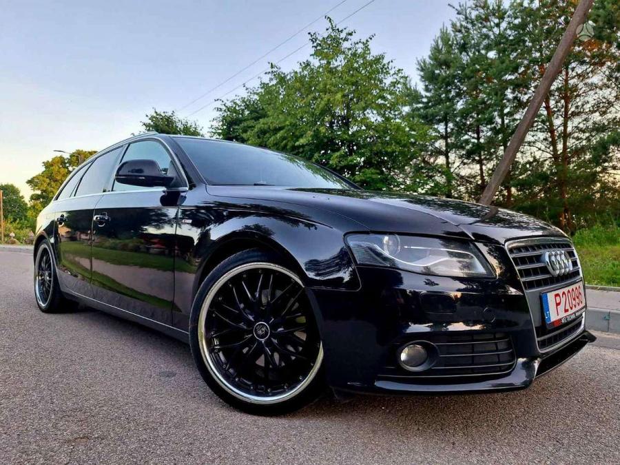 Black Audi A4 2009 in Prienai, with an engine capacity of 1.97 L and mileage of 259 thousand km for 5750 €, photo 13 on AUTOMOTO.COM.LV