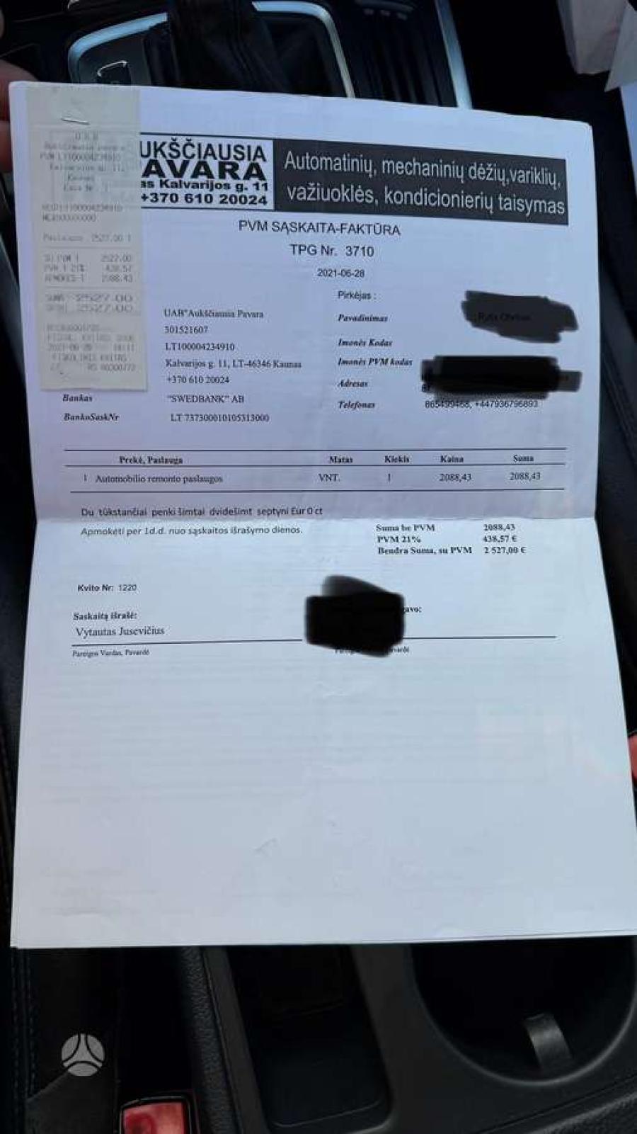 Черный Ауди А4 2009 в Каунас, объемом двигателя 2.70 л и пробегом 363 тыс. км за 5350 €, фото 19 на AUTOMOTO.COM.LV