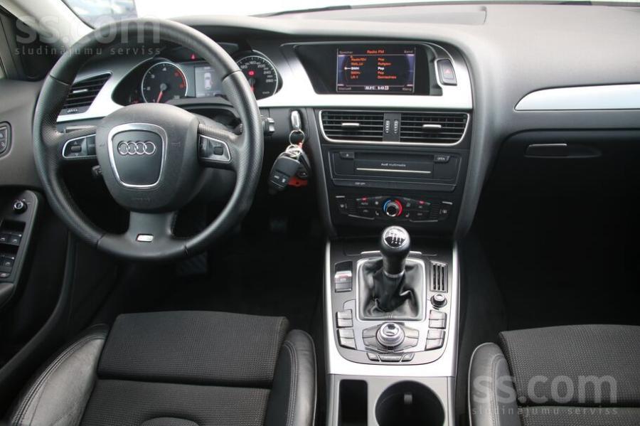 Black Audi A4 2009 in Tukums, with an engine capacity of 3.00 L and mileage of 326 thousand km for 6996 €, photo 10 on AUTOMOTO.COM.LV