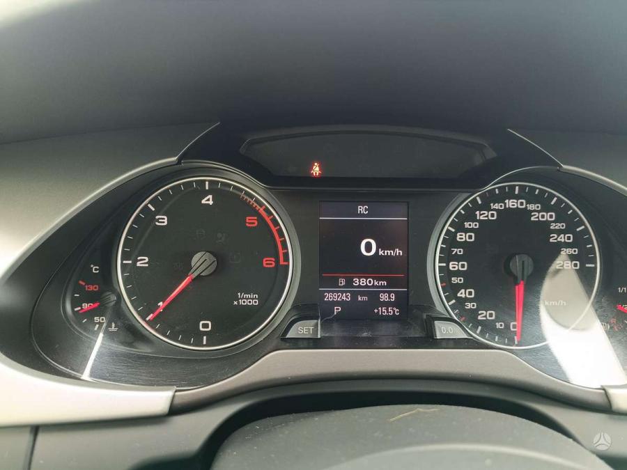 Black Audi A4 2009 in Kretinga, with an engine capacity of 1.99 L and mileage of 269 thousand km for 5999 €, photo 13 on AUTOMOTO.COM.LV