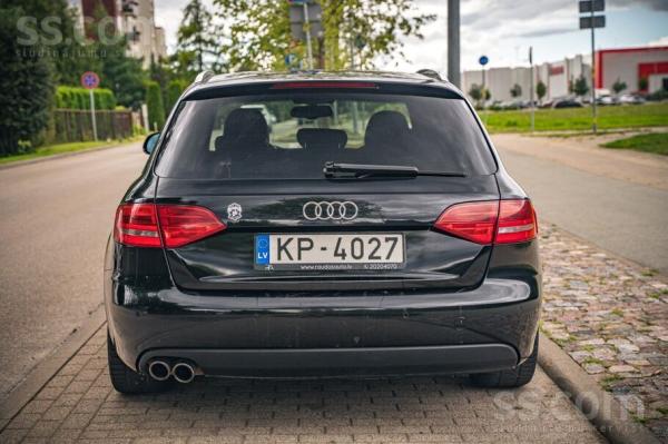 Black Audi A4 2009 in Riga, with an engine capacity of 2.00 L and mileage of 0 thousand km for 4490 €, photo 5 on AUTOMOTO.COM.LV