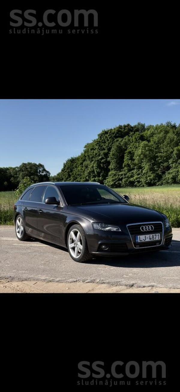 Black Audi A4 2009 in Ludza, with an engine capacity of 2.00 L and mileage of 259 thousand km for 5800 €, photo 1 on AUTOMOTO.COM.LV