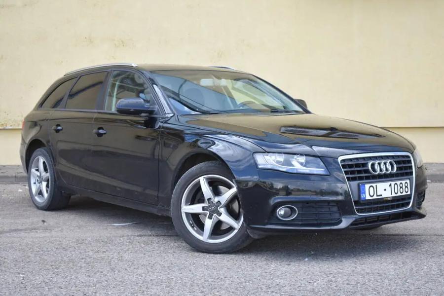 Black Audi A4 2009 in Talsi, with an engine capacity of 2.00 L and mileage of 340 thousand km for 5200 €, photo 1 on AUTOMOTO.COM.LV