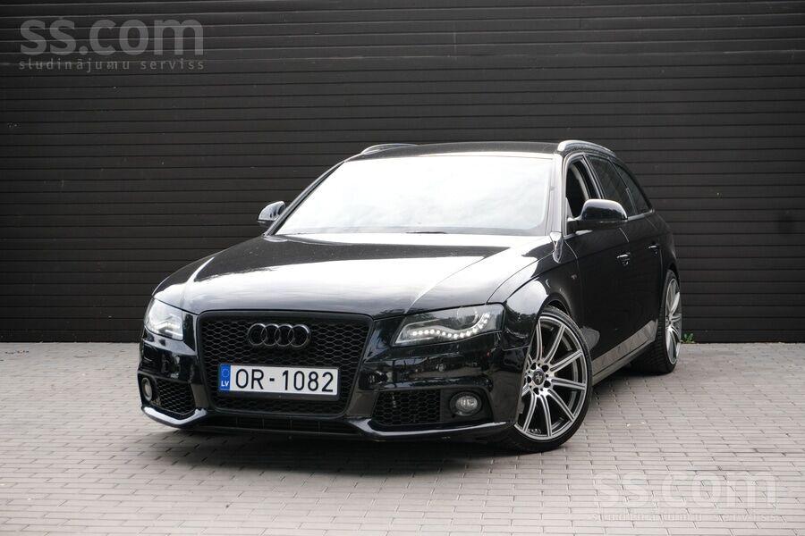 Black Audi A4 2009 in Riga, with an engine capacity of 2.00 L and mileage of 320 thousand km for 6290 €, photo 1 on AUTOMOTO.COM.LV