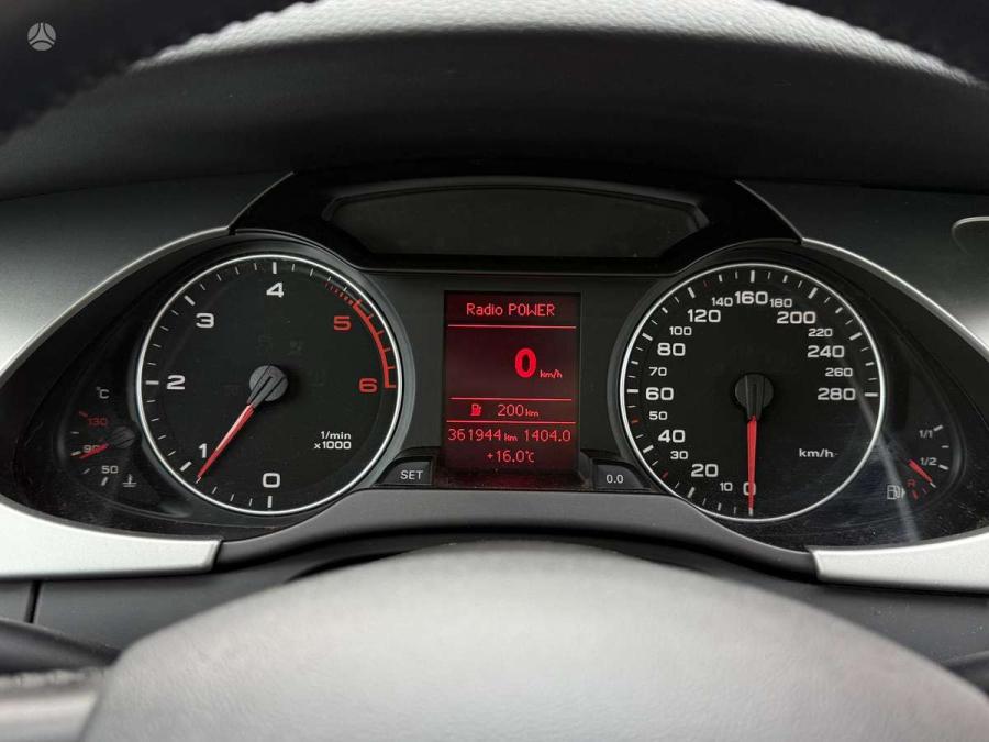 Melns Audi A4 2009 Viļņa, ar dzinēja tilpumu 2.00 L un nobraukumu 360 tūkst. km par 5050 €, foto 26 vietnē AUTOMOTO.COM.LV