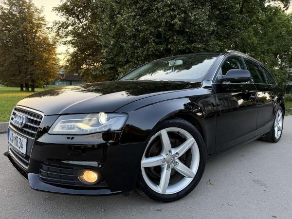 Black Audi A4 2009 in Kaunas, with an engine capacity of 1.97 L and mileage of 298 thousand km for 5300 €, photo 1 on AUTOMOTO.COM.LV