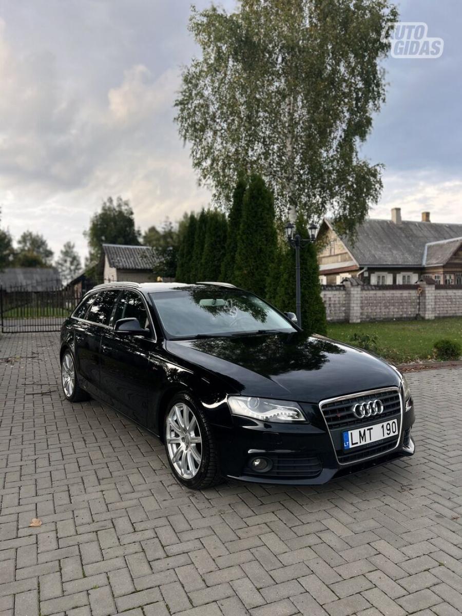 Melns Audi A4 2009 Viļņa, ar dzinēja tilpumu 2.00 L un nobraukumu 300 tūkst. km par 3600 €, foto 1 vietnē AUTOMOTO.COM.LV