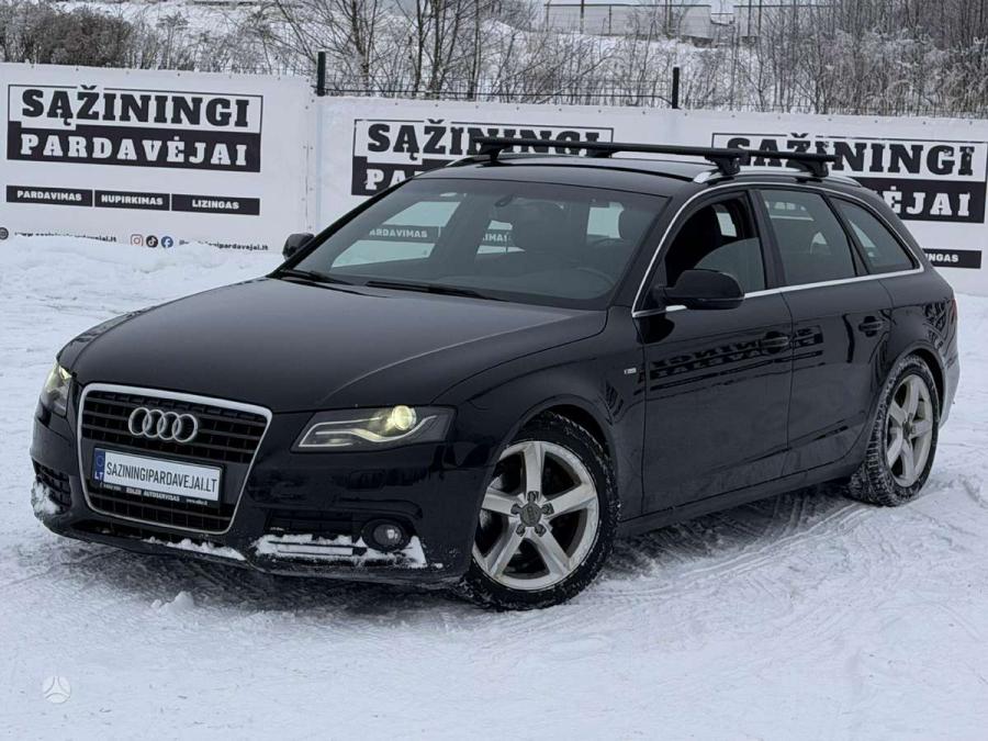 Melns Audi A4 2010 Viļņa, ar dzinēja tilpumu 2.00 L un nobraukumu 300 tūkst. km par 3100 €, foto 1 vietnē AUTOMOTO.COM.LV