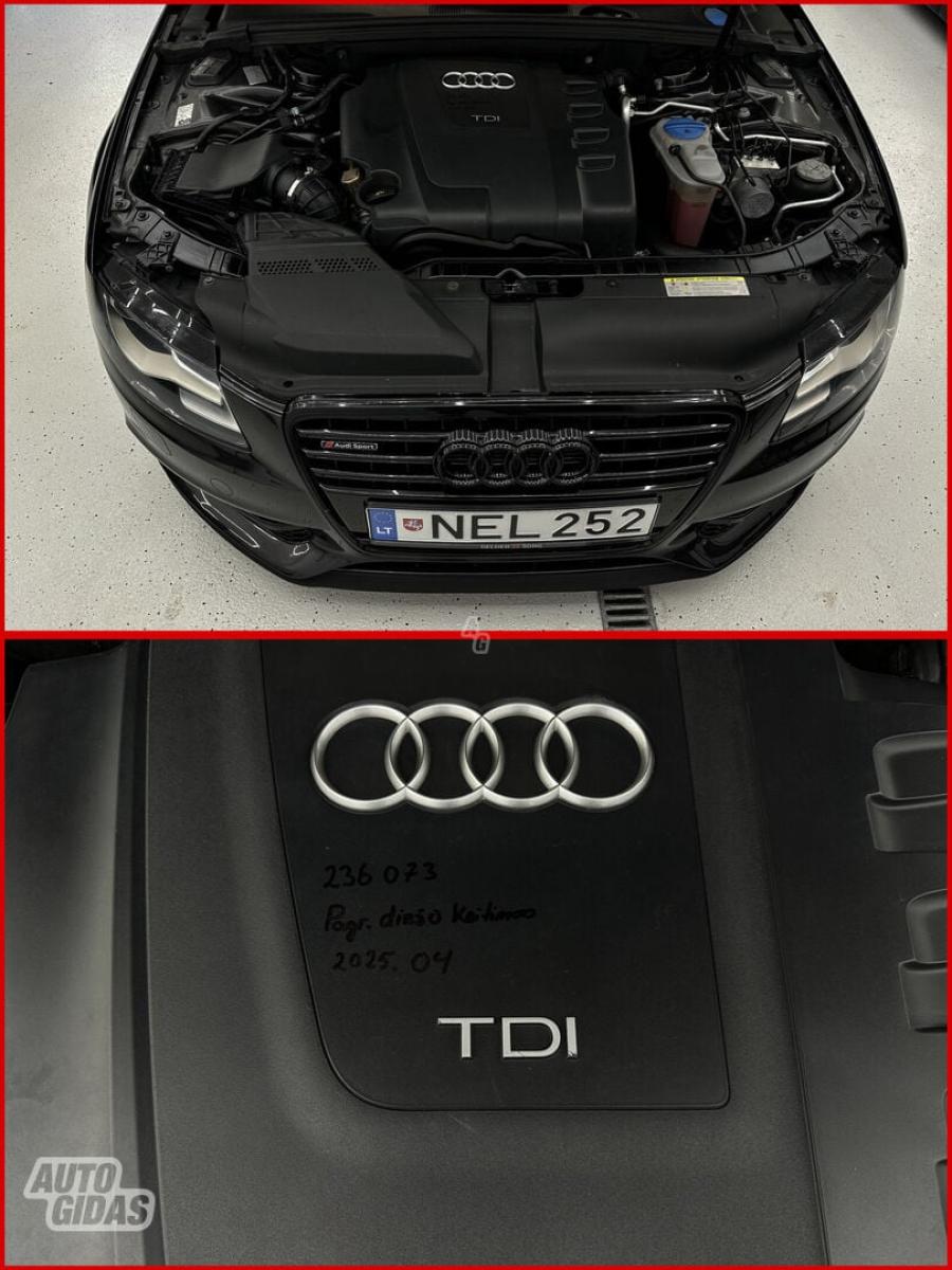 Melns Audi A4 2010 Kauņa, ar dzinēja tilpumu 2.00 L un nobraukumu 263 tūkst. km par 6650 €, foto 19 vietnē AUTOMOTO.COM.LV