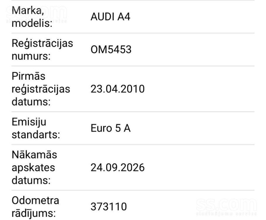 Black Audi A4 2010 in Riga, with an engine capacity of 2.00 L and mileage of 374 thousand km for 4990 €, photo 32 on AUTOMOTO.COM.LV