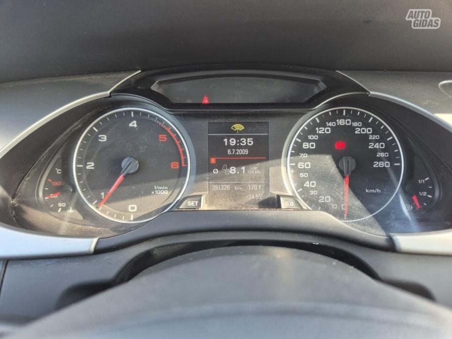 Black Audi A4 2010 in Kaunas, with an engine capacity of 2.00 L and mileage of 391 thousand km for 1900 €, photo 14 on AUTOMOTO.COM.LV