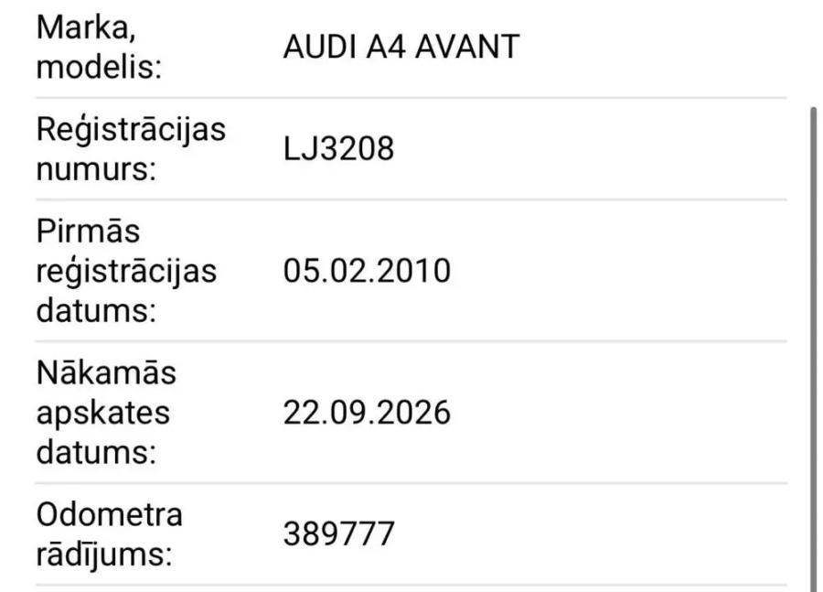 Melns Audi A4 2010 Rīga, ar dzinēja tilpumu 2.00 L un nobraukumu 390 tūkst. km par 3990 €, foto 30 vietnē AUTOMOTO.COM.LV