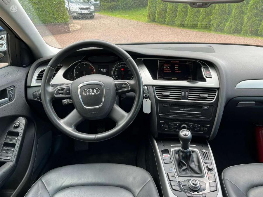 Black Audi A4 2010 in Utena, with an engine capacity of 1.97 L and mileage of 264 thousand km for 5650 €, photo 12 on AUTOMOTO.COM.LV