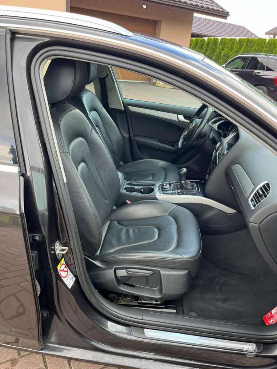 Black Audi A4 2010 in Utena, with an engine capacity of 1.97 L and mileage of 264 thousand km for 5650 €, photo 17 on AUTOMOTO.COM.LV