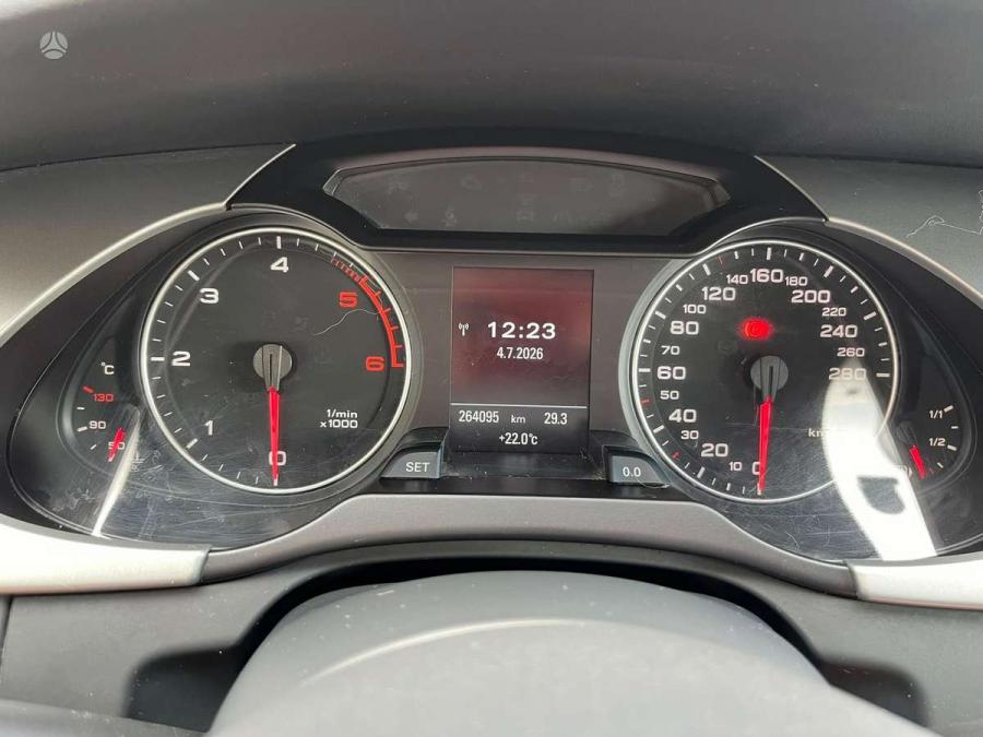 Black Audi A4 2010 in Utena, with an engine capacity of 1.97 L and mileage of 264 thousand km for 5650 €, photo 21 on AUTOMOTO.COM.LV