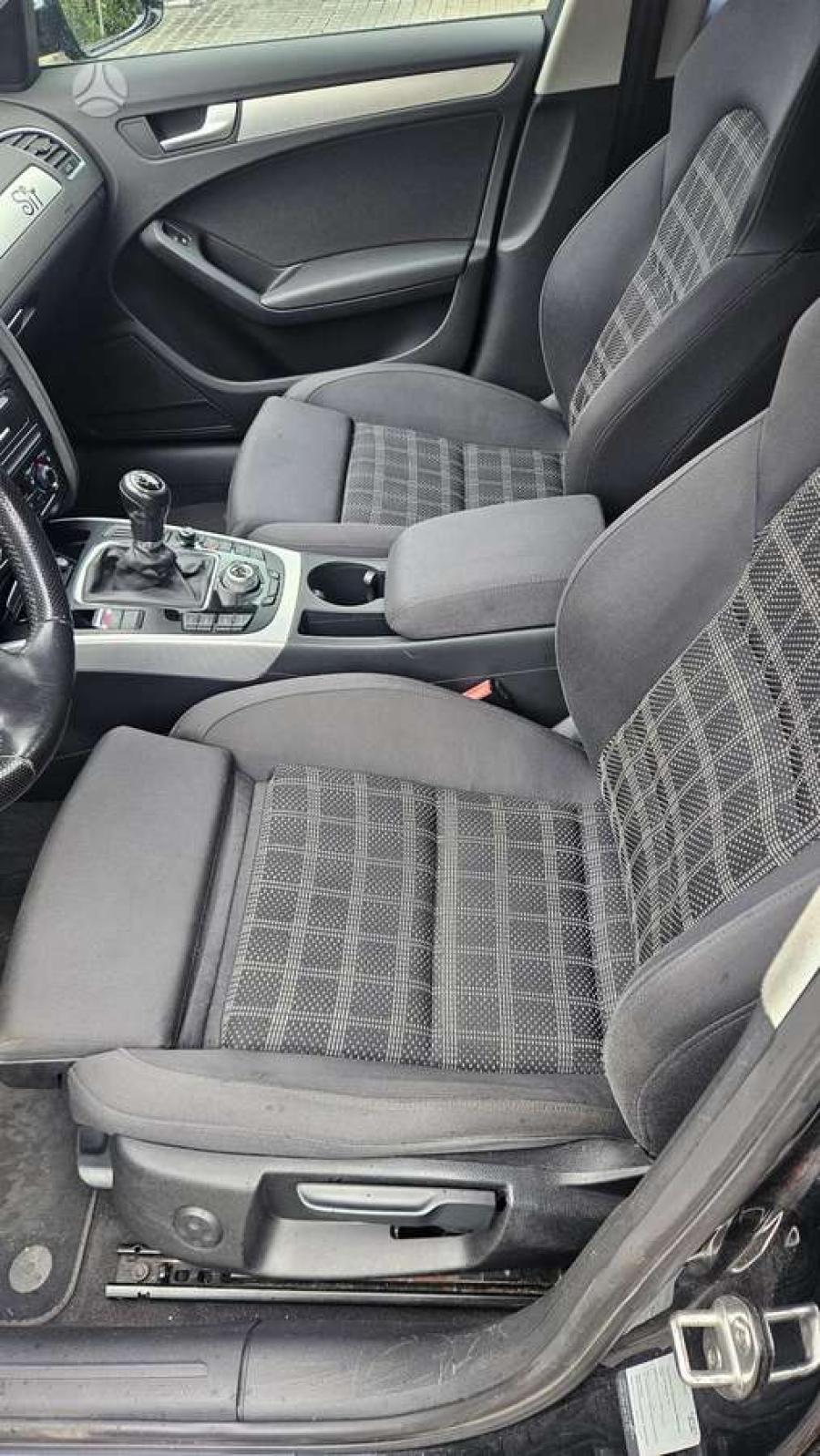 Black Audi A4 2010 in Vilnius, with an engine capacity of 1.97 L and mileage of 223 thousand km for 4290 €, photo 11 on AUTOMOTO.COM.LV