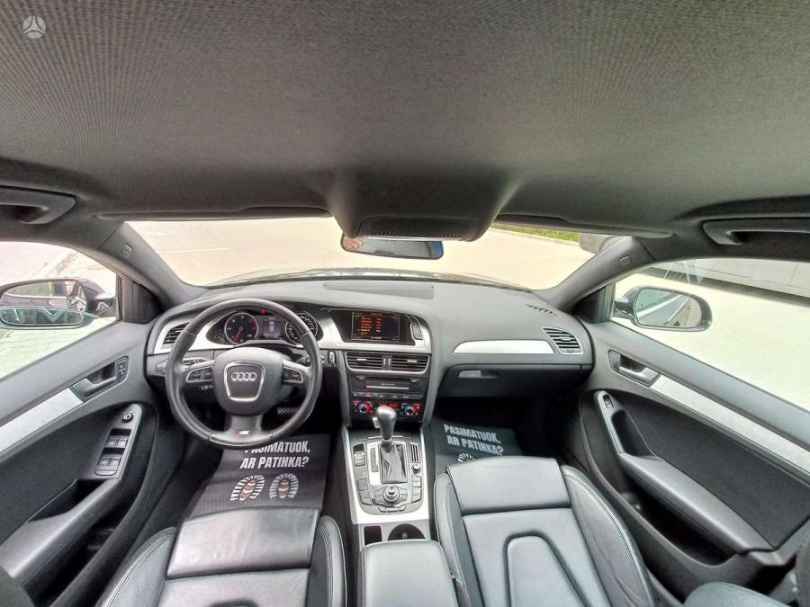 Black Audi A4 2010 in Vilnius, with an engine capacity of 2.70 L and mileage of 259 thousand km for 5499 €, photo 23 on AUTOMOTO.COM.LV