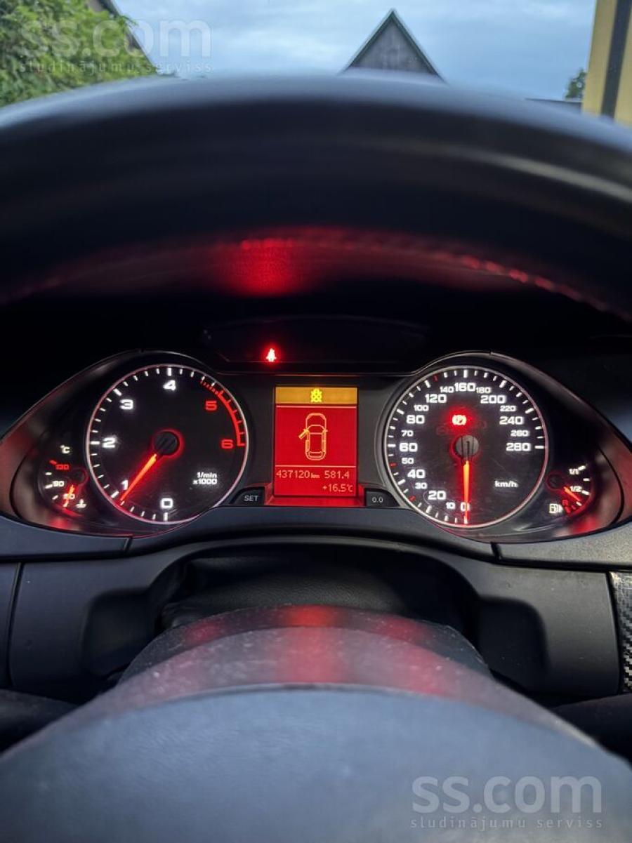 Black Audi A4 2010 in Tukums, with an engine capacity of 2.00 L and mileage of 437 thousand km for 4500 €, photo 12 on AUTOMOTO.COM.LV