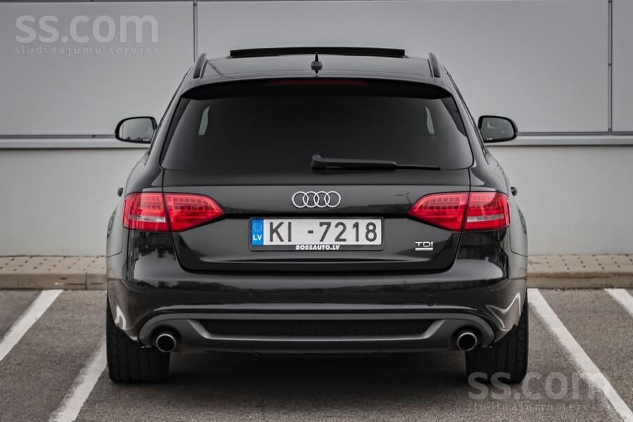 Black Audi A4 2010 in Riga, with an engine capacity of 3.00 L and mileage of 379 thousand km for 6950 €, photo 6 on AUTOMOTO.COM.LV