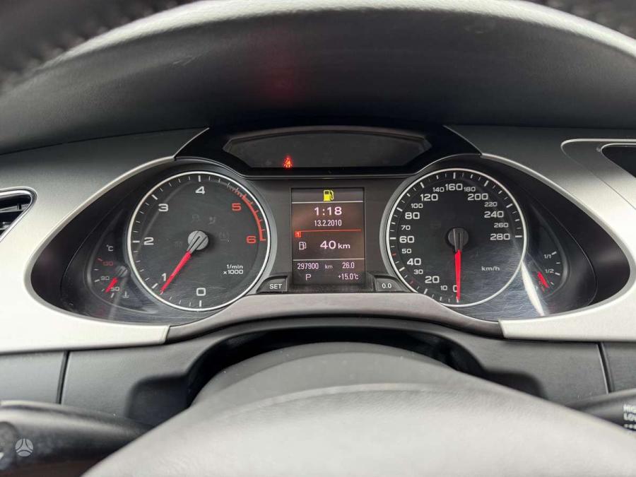 Black Audi A4 2011 in Telschi, with an engine capacity of 1.97 L and mileage of 298 thousand km for 5700 €, photo 26 on AUTOMOTO.COM.LV