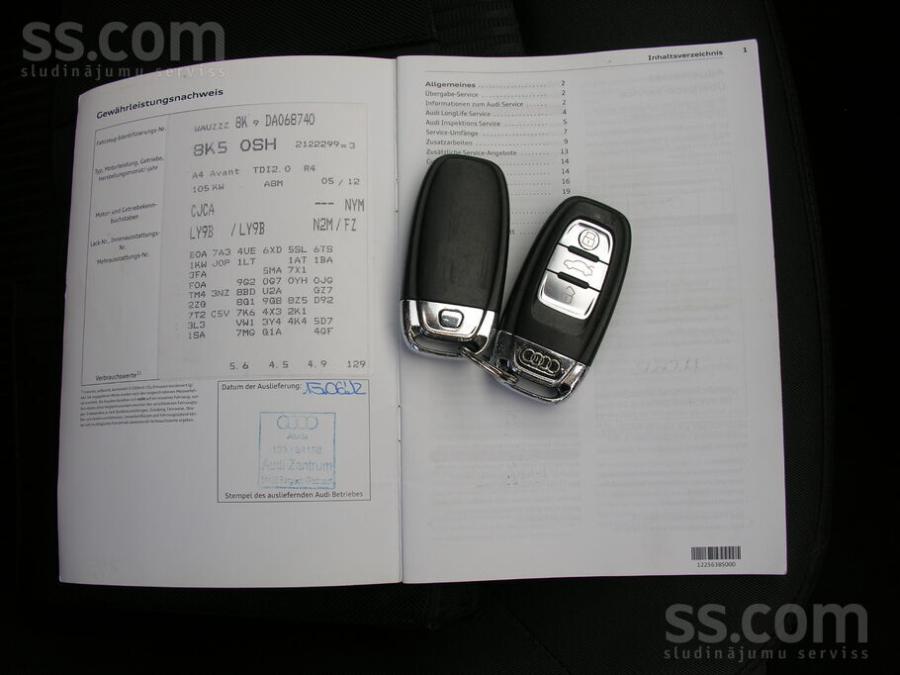 Black Audi A4 2012 in Riga, with an engine capacity of 2.00 L and mileage of 0 thousand km for 7450 €, photo 16 on AUTOMOTO.COM.LV