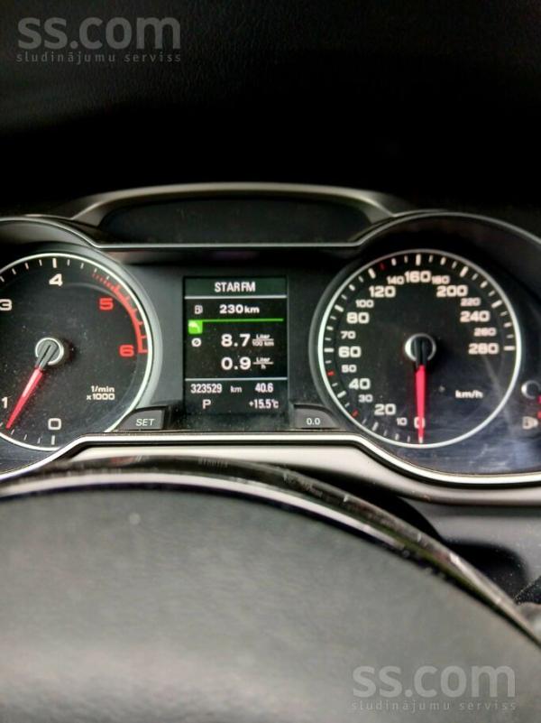 Black Audi A4 2012 in Dobele, with an engine capacity of 3.00 L and mileage of 324 thousand km for 8500 €, photo 8 on AUTOMOTO.COM.LV