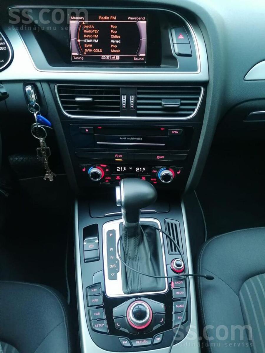 Melns Audi A4 2012 Rīga, ar dzinēja tilpumu 2.00 L un nobraukumu 260 tūkst. km par 7900 €, foto 20 vietnē AUTOMOTO.COM.LV