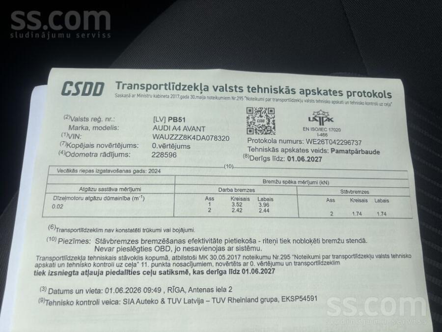 Black Audi A4 2012 in Riga, with an engine capacity of 2.00 L and mileage of 230 thousand km for 7900 €, photo 15 on AUTOMOTO.COM.LV