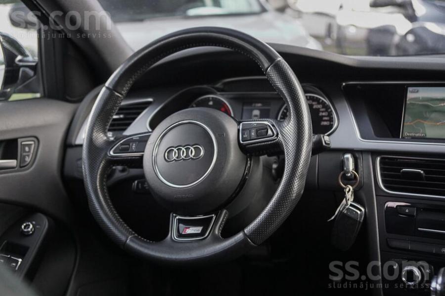 Black Audi A4 2012 in Riga, with an engine capacity of 3.00 L and mileage of 231 thousand km for 8990 €, photo 11 on AUTOMOTO.COM.LV