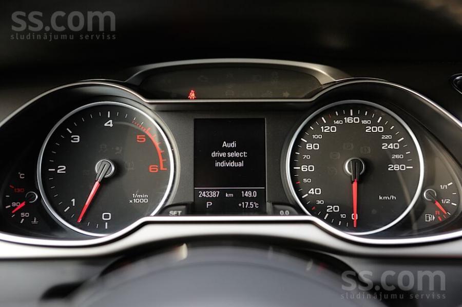 Melns Audi A4 2012 Tukums, ar dzinēja tilpumu 3.00 L un nobraukumu 243 tūkst. km par 13590 €, foto 17 vietnē AUTOMOTO.COM.LV