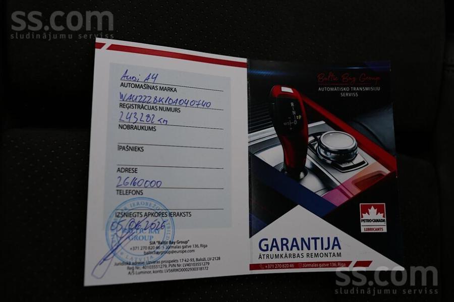 Melns Audi A4 2012 Tukums, ar dzinēja tilpumu 3.00 L un nobraukumu 243 tūkst. km par 13590 €, foto 33 vietnē AUTOMOTO.COM.LV