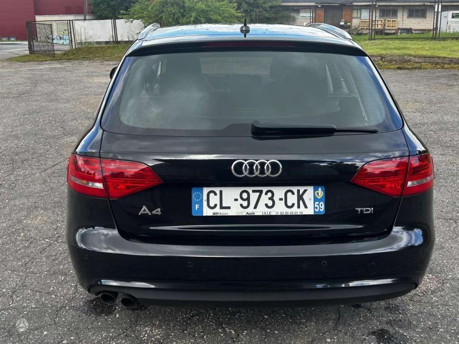 Black Audi A4 2012 in Utena, with an engine capacity of 1.97 L and mileage of 177 thousand km for 6700 €, photo 9 on AUTOMOTO.COM.LV