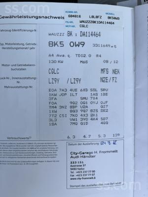 Black Audi A4 2012 in Riga, with an engine capacity of 2.00 L and mileage of 0 thousand km for 8390 €, photo 19 on AUTOMOTO.COM.LV