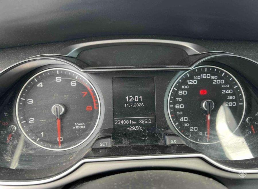 Black Audi A4 2012 in Vilnius, with an engine capacity of 1.80 L and mileage of 234 thousand km for 5300 €, photo 7 on AUTOMOTO.COM.LV