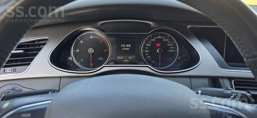 Black Audi A4 2012 in Riga, with an engine capacity of 2.00 L and mileage of 402 thousand km for 3800 €, photo 6 on AUTOMOTO.COM.LV
