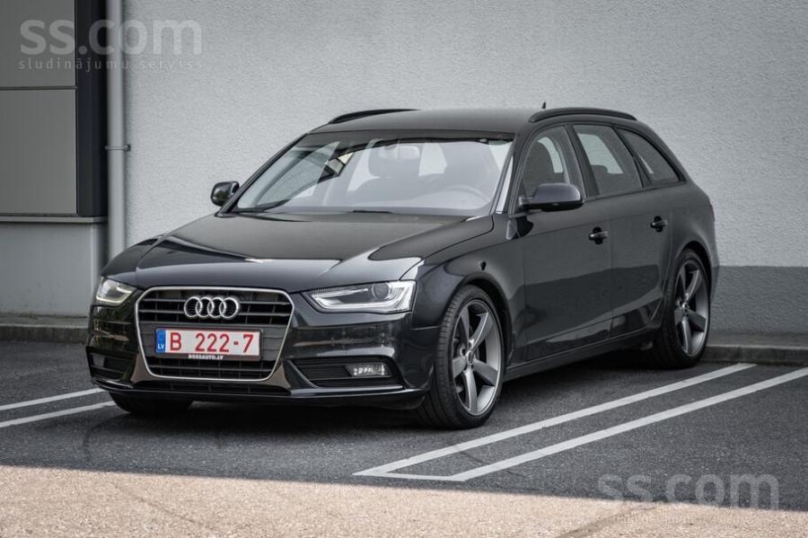 Black Audi A4 2012 in Riga, with an engine capacity of 3.00 L and mileage of 321 thousand km for 8800 €, photo 1 on AUTOMOTO.COM.LV